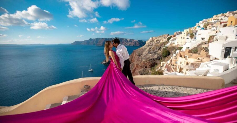 Santorini: Unique Flying Dress Photoshoot Experience - Detailed Breakdown of the Itinerary