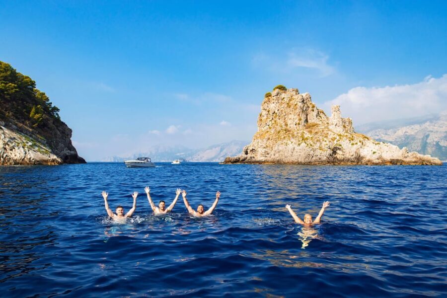 Sorrento Coast 2 Hours Shared Boat Tour with Swimming Stop - Experience on Board: Drinks and Tasting