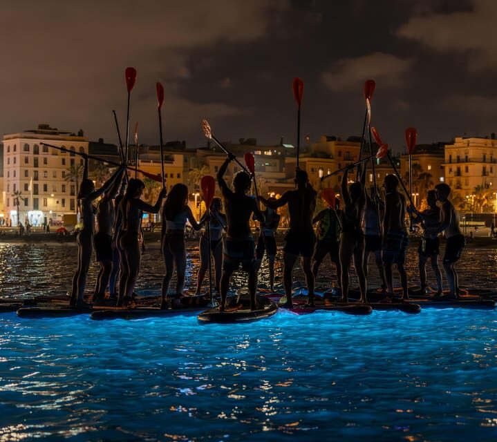 Starlight Paddlesurf during the night in Barcelona - The Itinerary Breakdown