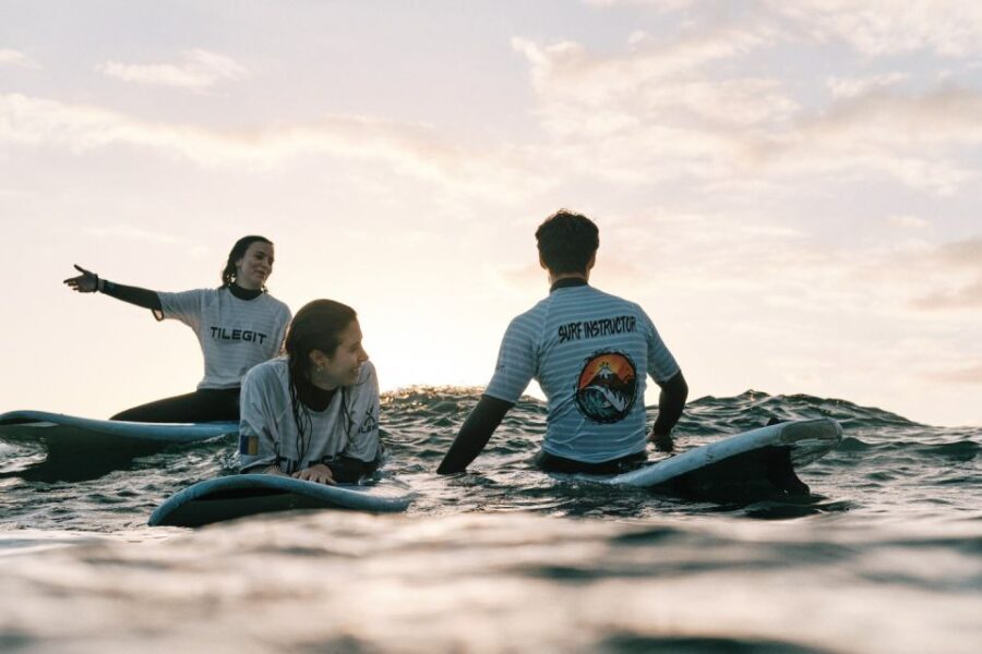 Tenerife: Group Surf Lesson catch your wave - The Natural Beauty of Tenerife from the Ocean
