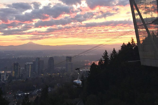Aerial Tram Ride with Doughnuts at Sunrise in Portland Oregon - The Tilikum Bridge and Its Significance