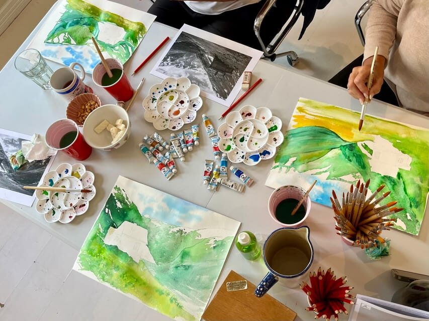 Bergen: paint Norwegian landscape with watercolor - Authentic Norwegian Landscape as Inspiration