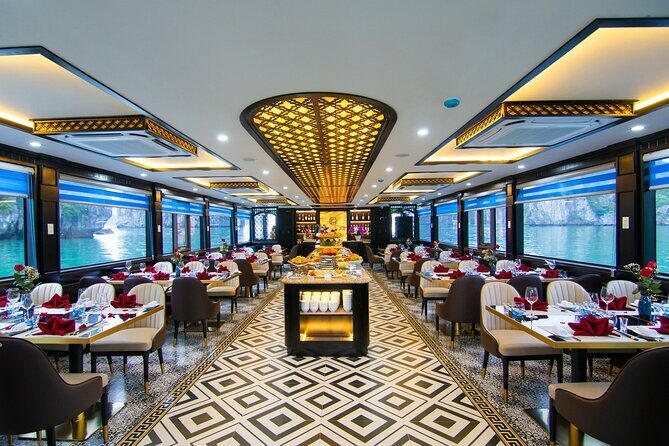 Best Seller Halong Luxury Day Cruise: Buffet Lunch & Sunset Party - Boarding and Welcome