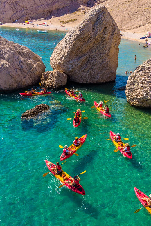 From Metajna/Novalja: Pag Bay Guided Sea Kayaking Tour - The Itinerary in Detail