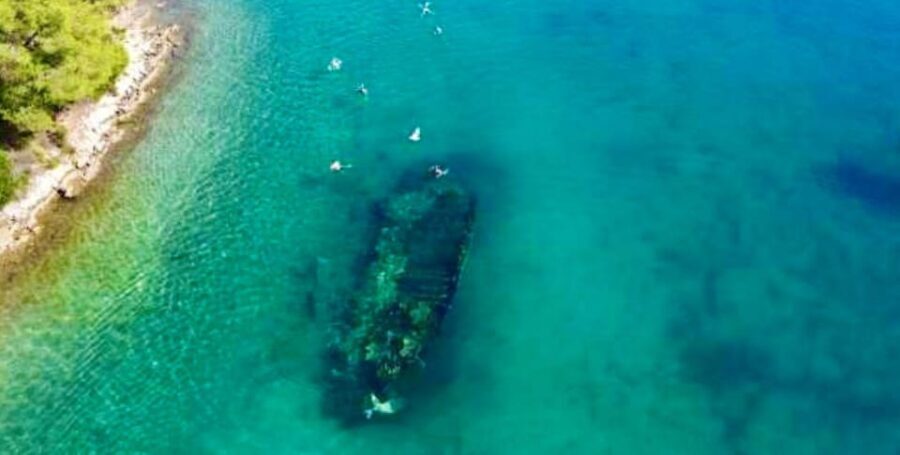 From Split:Private boat tour:Trogir, Blue Lagoon & Shipwreck - Discovering Croatia’s Coast with a Private Speedboat