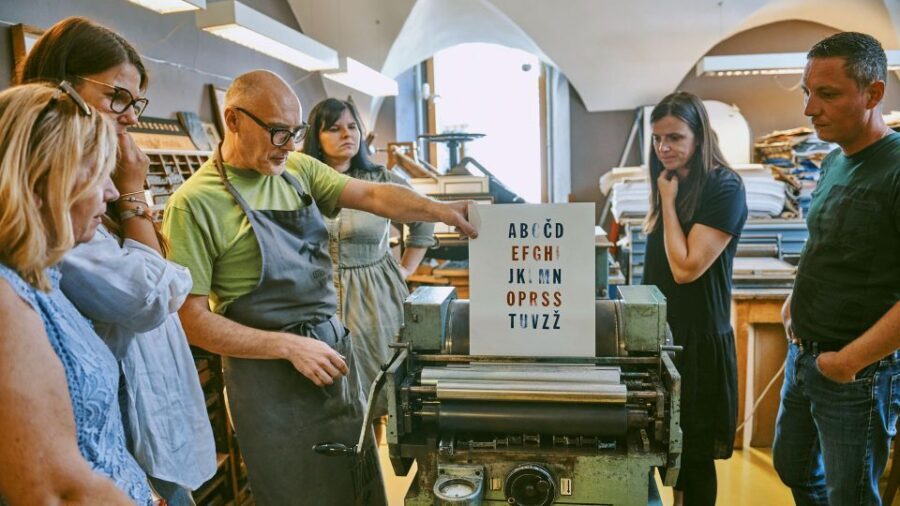 Ljubljana: Print a Poster in an Old Print Shop - Exploring the Print Shop: A Step Back in Time