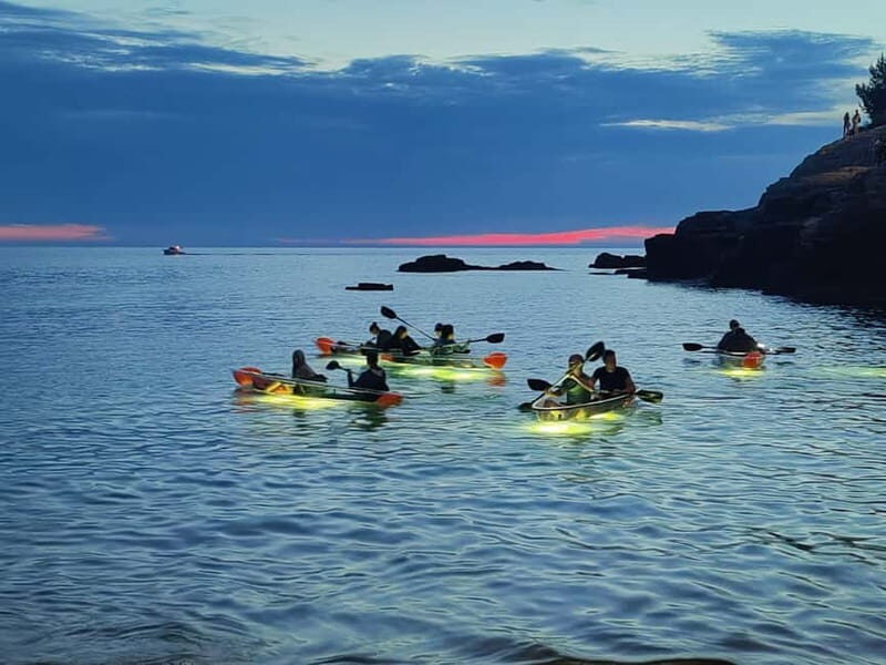 Pula: Cave Sunset/Night Tour in Transparent Kayak - Itinerary Breakdown