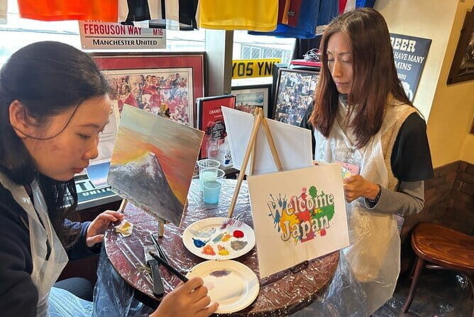 Seasonal Japanese Culture Osaka Paint and Wine Experience - The Itinerary in Detail