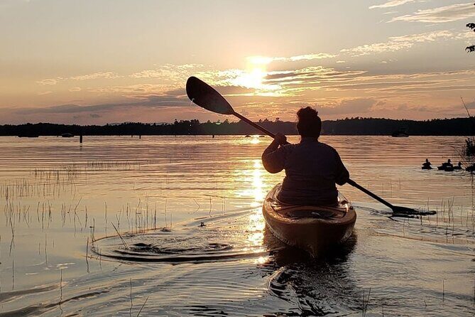 Sunset Tour by Kayak on Sebago Lake Maine - Gear and Comfort