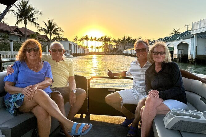 Sunset Tour in Naples Bay on a New Godfrey- All included - FAQs