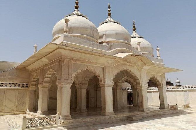 Taj Mahal Agra Fort and Baby Taj One Day Guided Tour From Delhi - Agra Fort: A Walk Through Mughal Power