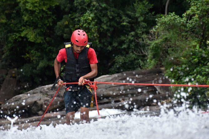 Waterfall Abseiling from Kitulgala - The Main Event: Abseiling the Sandun Ella Waterfall