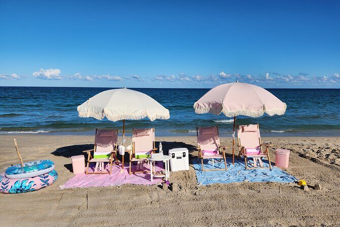 West Palm Beach Day: Umbrella, Chairs, Yeti, JBL Speaker, Towels+ - Customization and Add-Ons: Making It Your Perfect Day