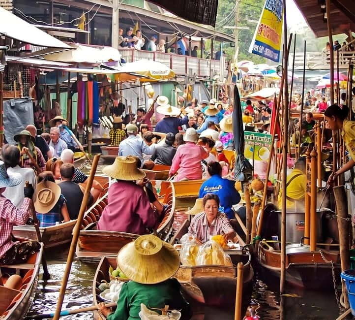 Bangkok: Railway, Floating Market & Chao Phraya Cruise Tour - Maeklong Railway Market: A Truly Unique Sight