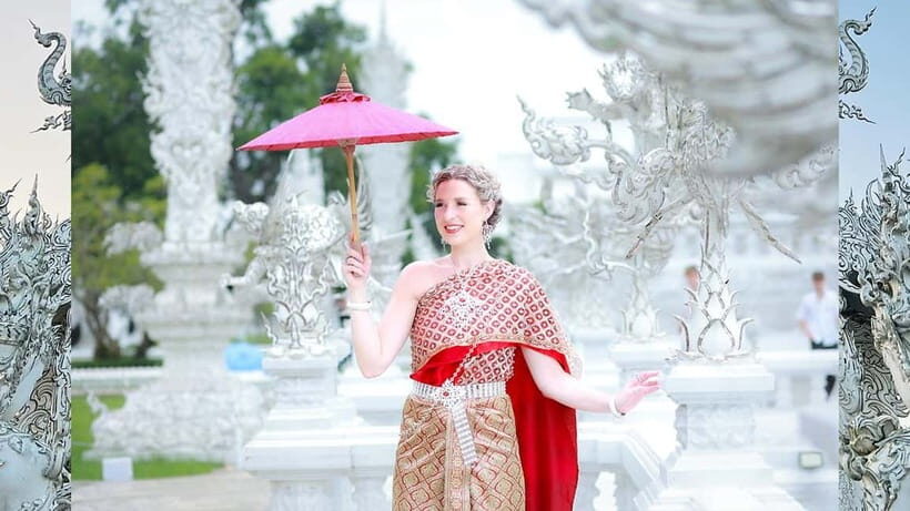 Chiang Rai:Photos of traditional Thai costumes,White Temple - The Photo Experience: Dress, Pose, Capture