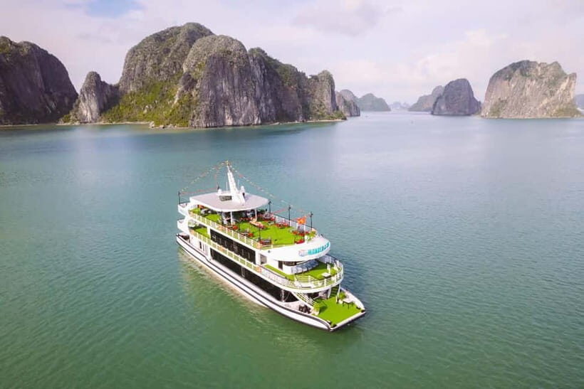 Ha Long Bay Day Tour: Buffet & Jacuzzi by Wonder of the Sea - Boarding the Wonder of the Sea: First Impressions