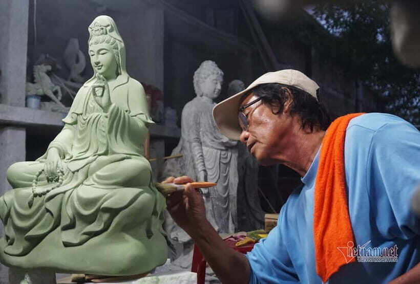 Hanoi: Nhan Hien Stone Sculpture Village & Incense Village - Transition to Quang Phu Cau Incense Village