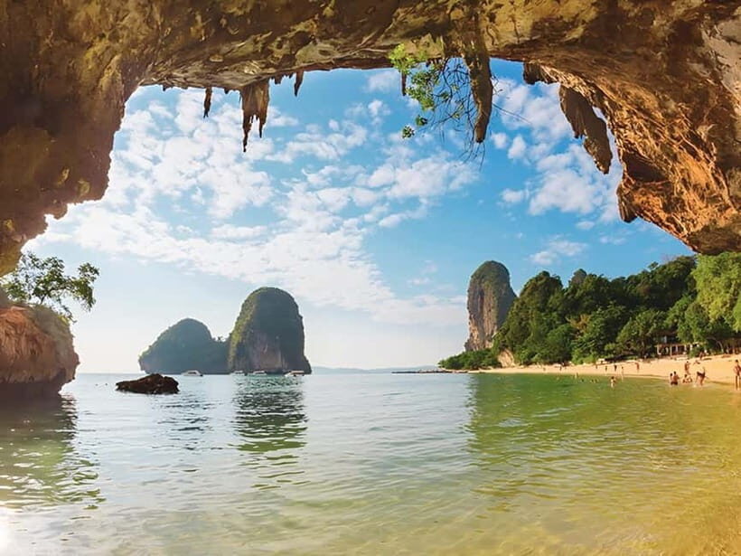 Krabi: Railay Phra Nang & Diamond Cave Sunset Plankton Tour - Exploring Phra Nang Cave