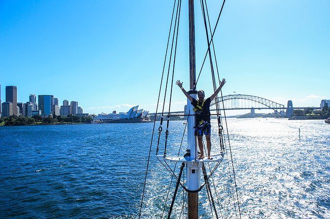 Sydney Harbour Tall Ship Laser Clay Shooting with Mast Climb - Starting Point and First Impressions