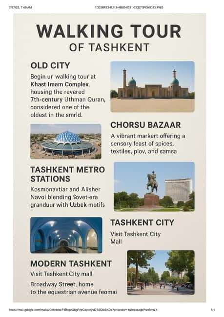 Tashkent: Old City & Modern City Walking Tour - FAQ