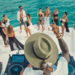 All Inclusive Tulum Party DJ Evening Beat in 51' Leopard PowerCat - The Party Starts: Onboard Dining and Dancing