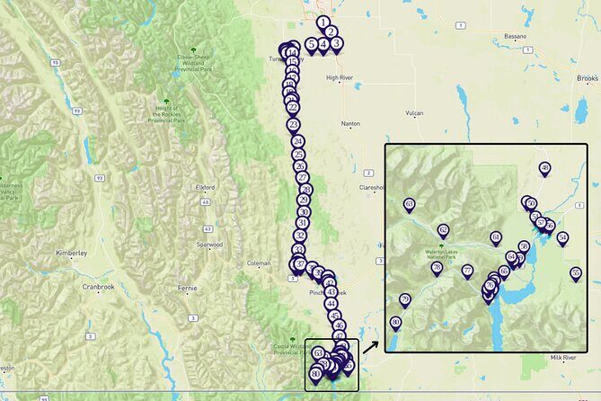 Cowboy Trail and Waterton Park Smartphone Audio Driving Tour - Deep Dive Into the Itinerary