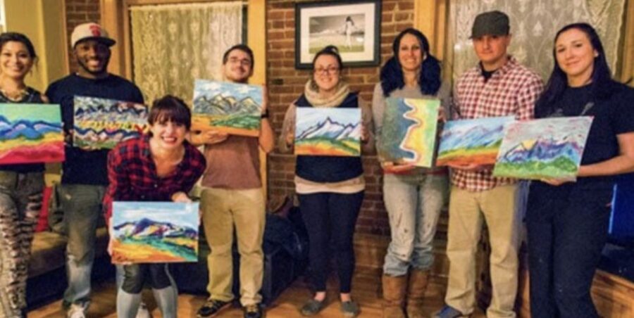 Denver: Puff Pass and Painting Class - The Artistic Process and Atmosphere