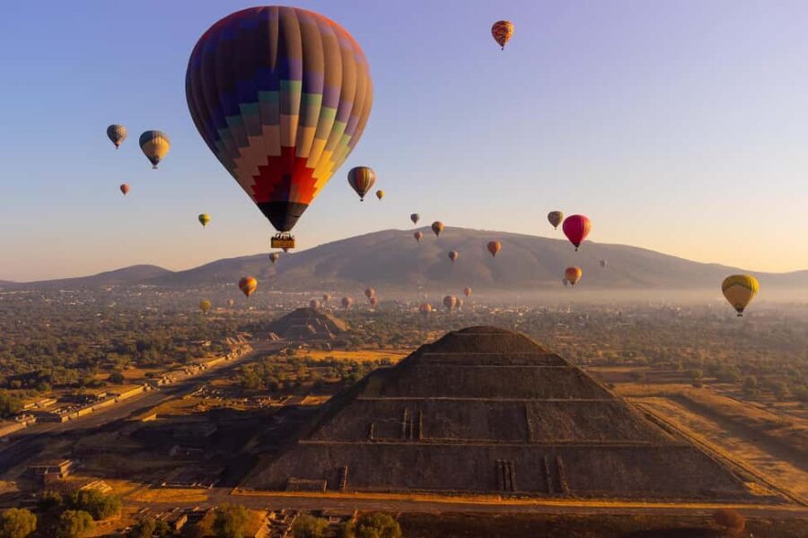 From CDMX: Teotihuacan Hot Air Balloon Ride & Optional Tours - The Landing and Celebrations