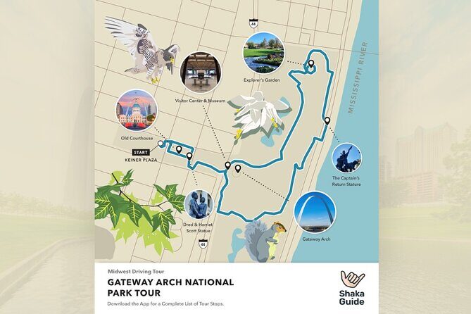 Gateway Arch National Park Self Guided Audio Walking Tour - Detailed Breakdown of the Itinerary