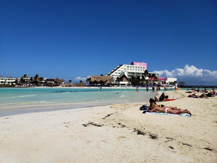 Isla Mujeres Premium Catamaran Tour with Snorkel and Lunch - Sailing Back and Sunset Views