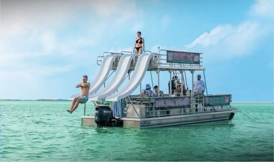 Key West: Double Decker Pontoon Boat Rental - The Slides: A Splash of Excitement