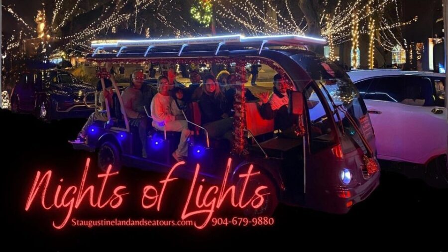 St Augustine: Nights of Lights Tour by Electric Cart - Authentic Traveler Feedback
