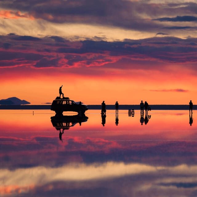 From Uyuni: Starlight sun rise mirror effect - The Natural Phenomenon: The Mirror Effect