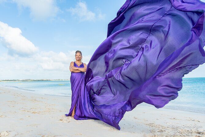 Flying Dress Photo in Turks and Caicos island - What to Expect During Your Photo Session