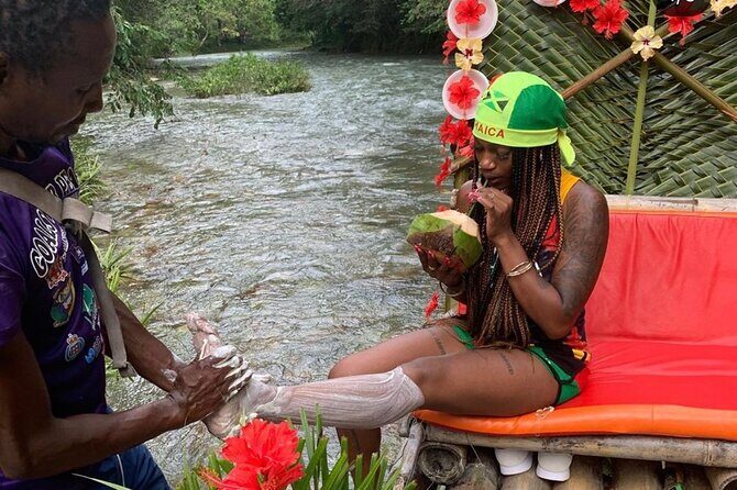 Montego Bay Bamboo Rafting and Hip Strip Private Tour - The Limestone Foot Massage: A Natural Spa Experience