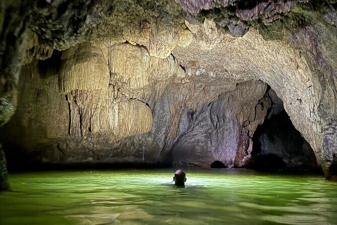 Night Time Charco Azul and Arenales Cave and Waterfall Adventure - Key Points