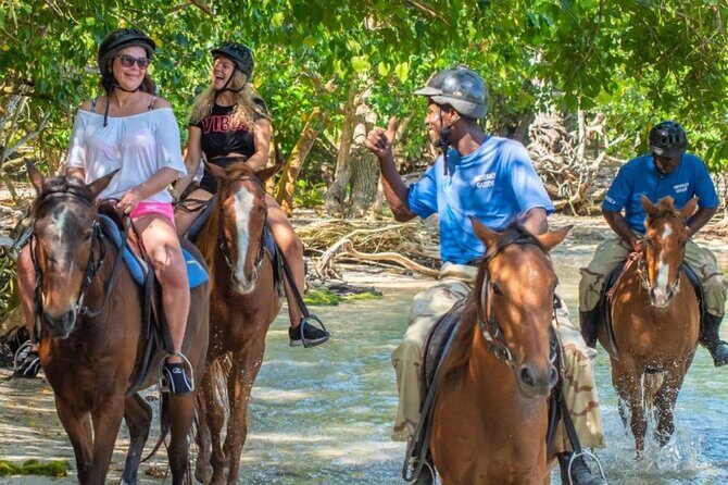 Private Horseback Riding, Swimming and Blue Hole Falls Tour - Horseback Riding at Runaway Bay: History and Adventure