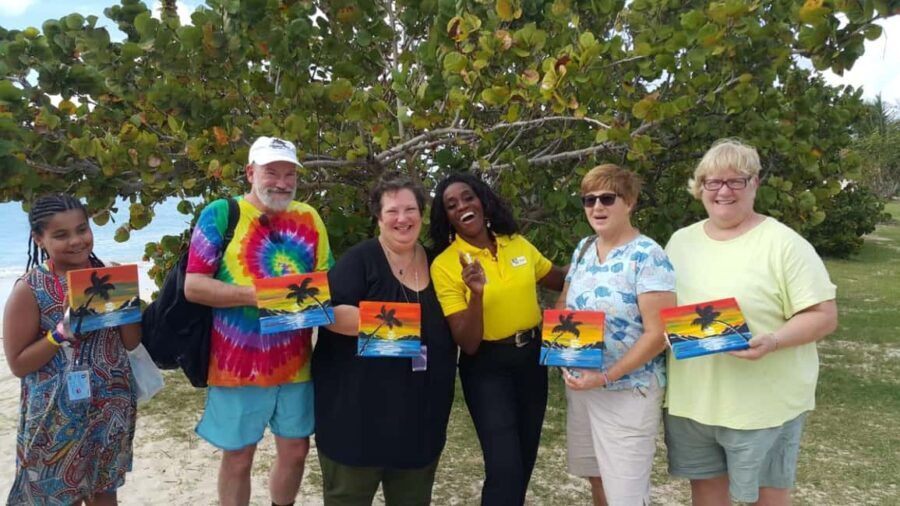 Sip & Paint with lunch on exciting Ffryes Tiki beach Bar - The Realities of the Tour