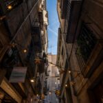 Narrow street in the Barcelona Gothic Quarter
