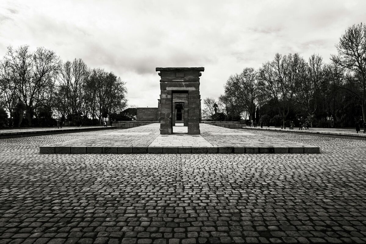 Temple of Debod in Madrid at sunset