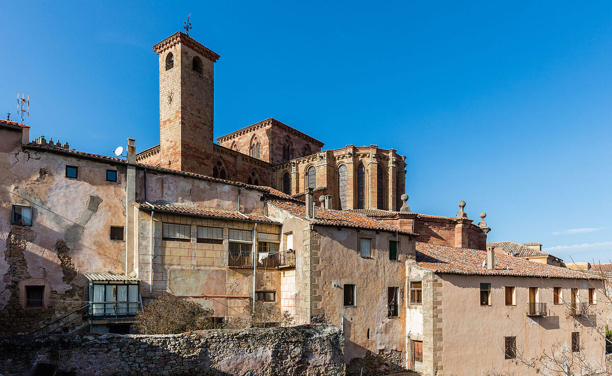 The Romanesque cathedral of Siguenza in the golden afternoon light