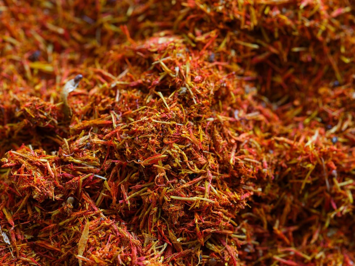 Close-up of saffron threads, the most expensive spice by weight