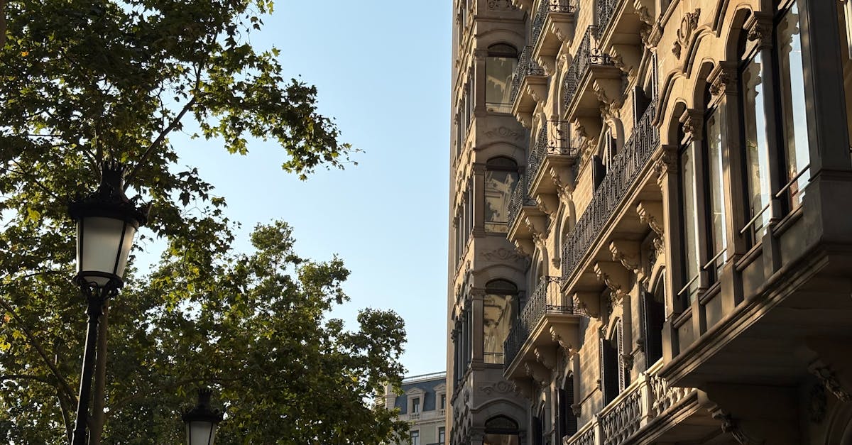 Narrow street in Barcelona Gothic Quarter