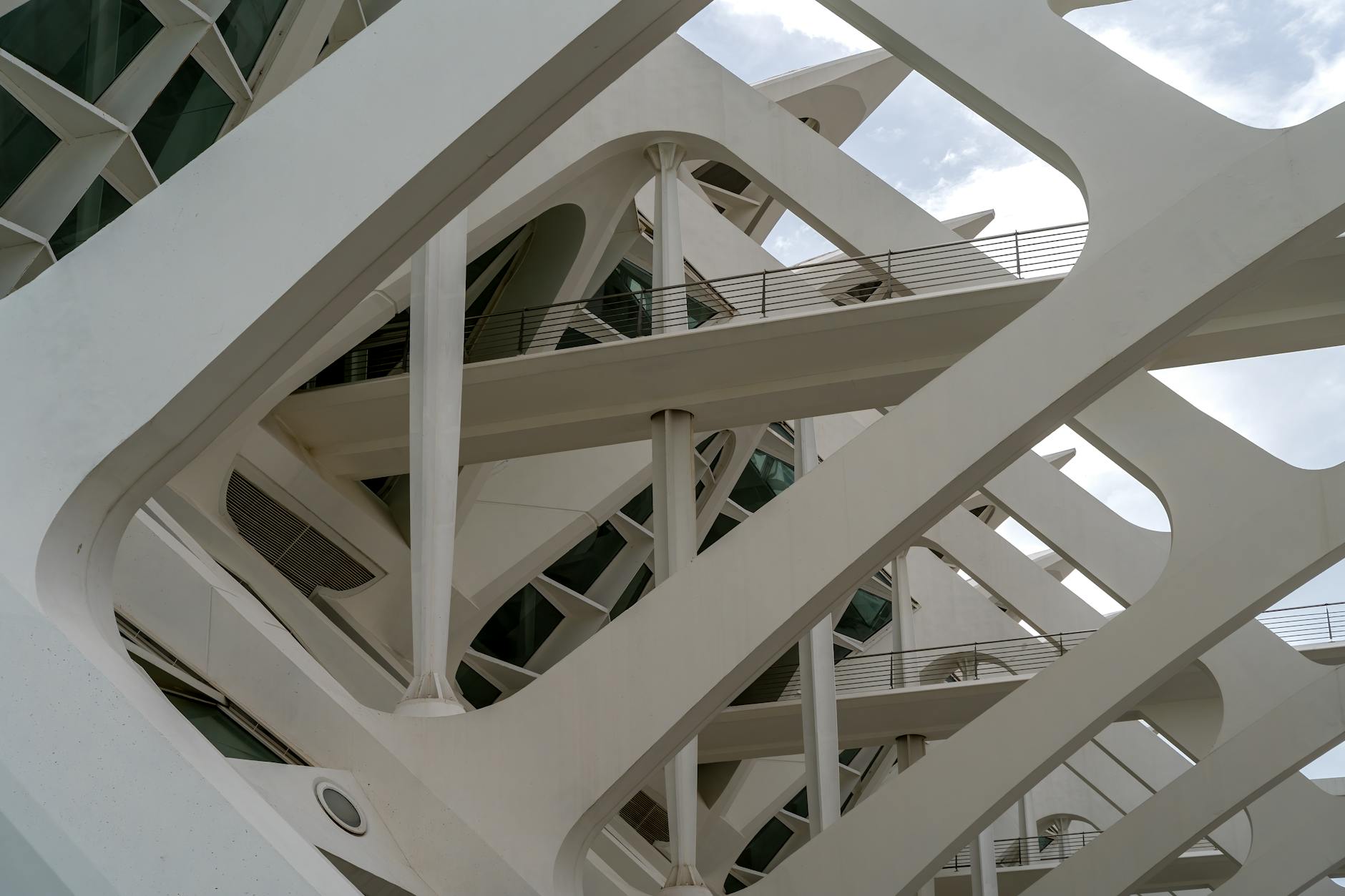 Modern architecture of the City of Arts and Sciences complex in Valencia Spain