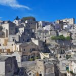 Panoramic view of the Sassi di Matera, Italy