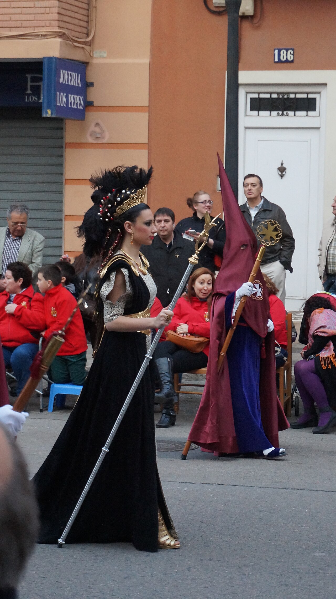 Semana Santa Marinera procession in Valencia coastal district