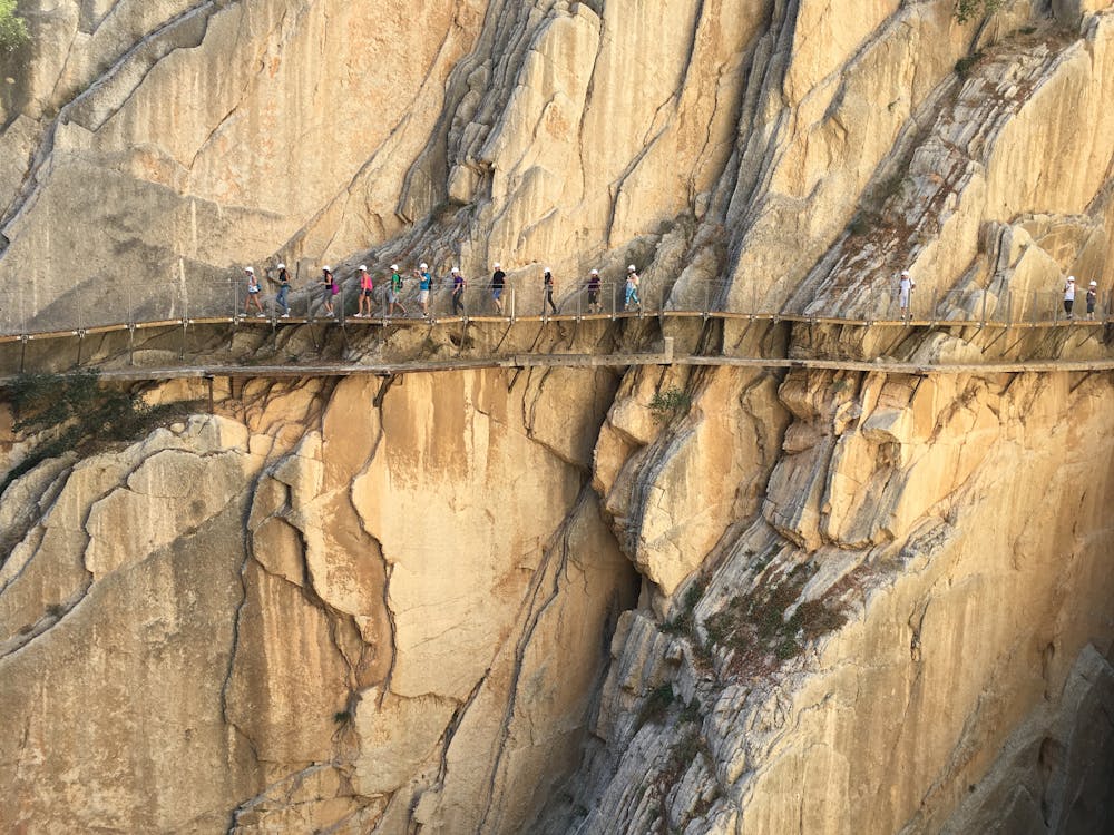 Caminito del Rey walkway through the gorge