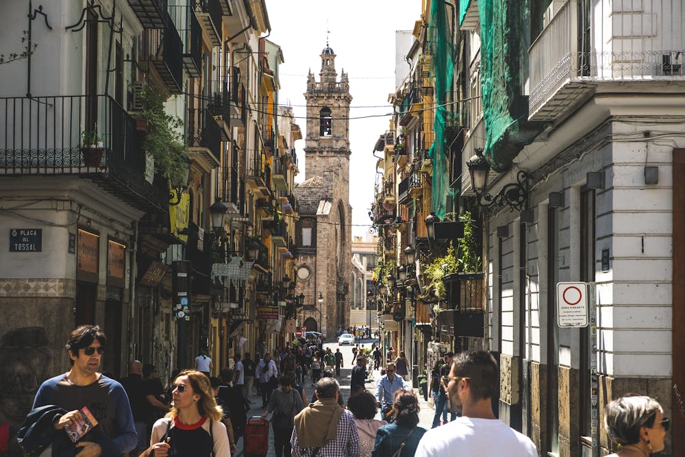 Street life in Valencia old town
