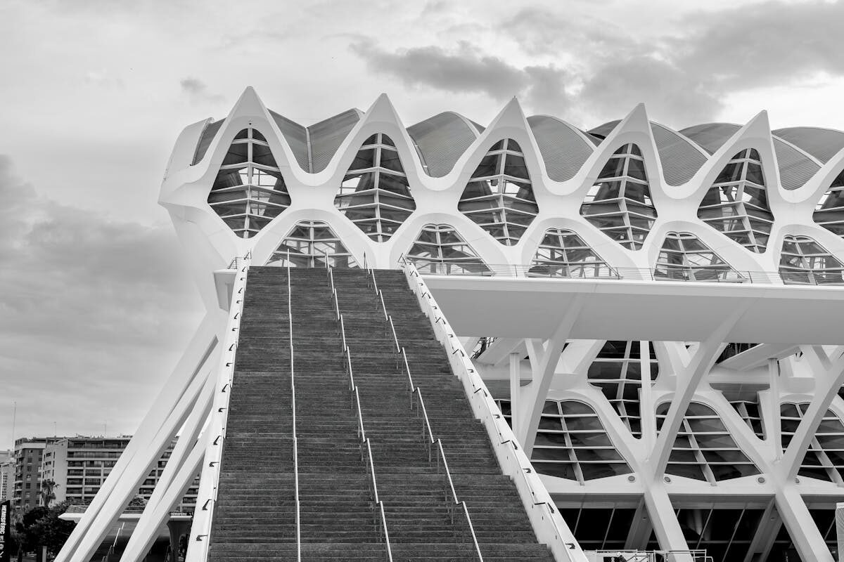 Modern architecture at City of Arts and Sciences in Valencia