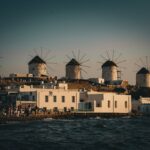 Traditional Greek food on plate at taverna